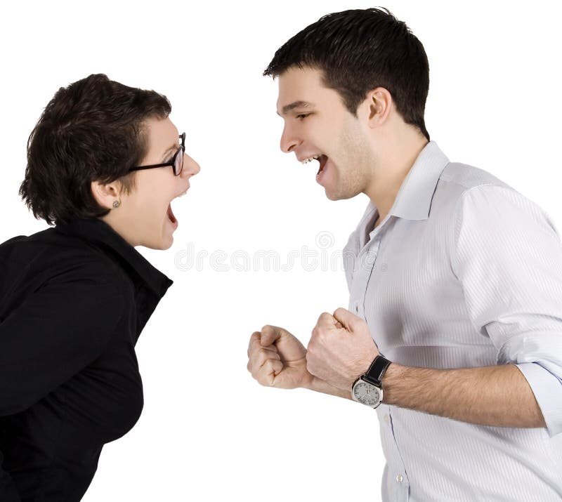 Couple Yelling at Each Other. Stock Image - Image of professional ...