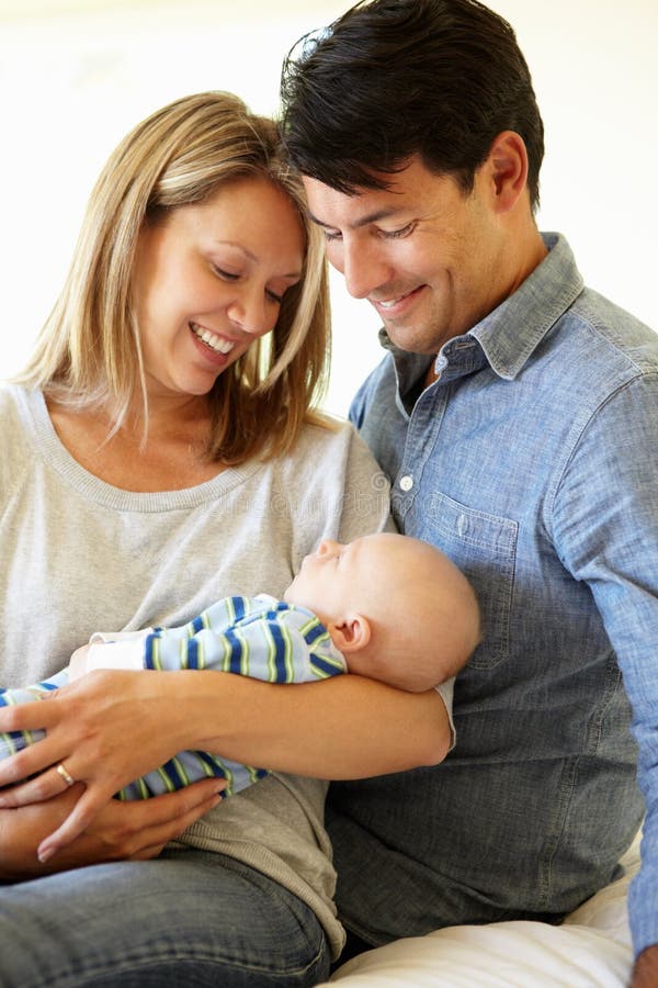 Couple with young baby stock photo. Image of caucasian - 55892928