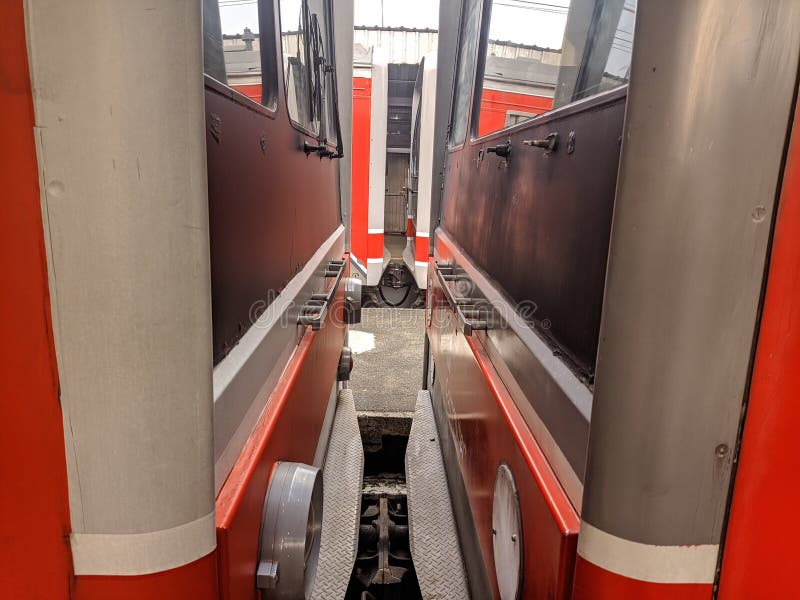 Coupler and Commuter Trains Stock Photo - Image of commute, commuter ...