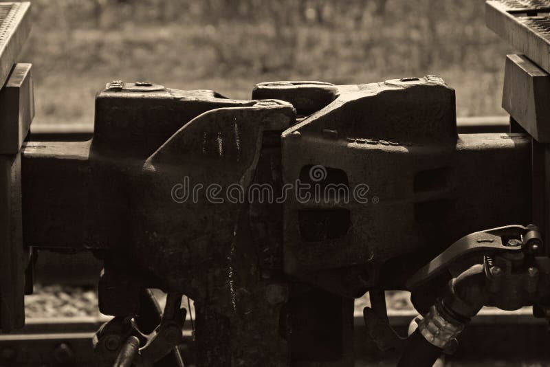 Automatic Coupler of Railway Car Stock Image - Image of chain, traffic ...