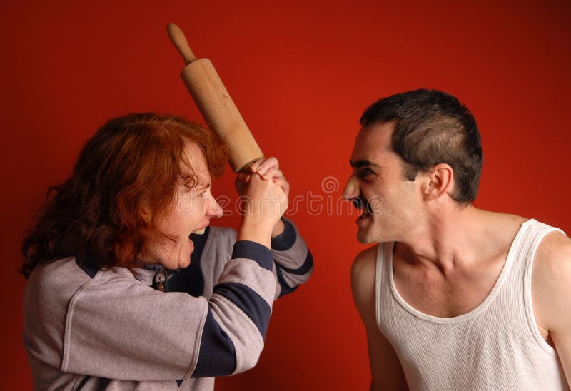 Couples dans l'altercation photo stock. Image du vacarme - 7314928