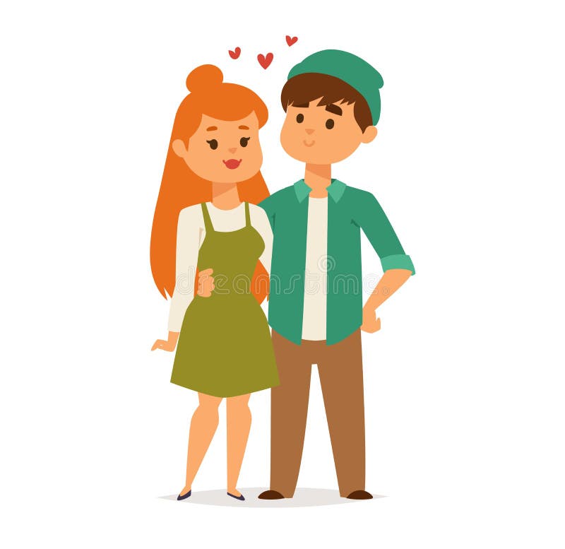 Couples Dans Le Vecteur Damour Illustration De Vecteur Illustration