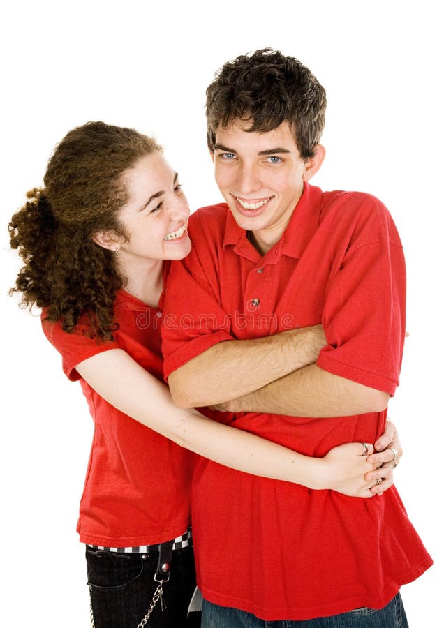 Couples De L'adolescence - Combat De Chatouillement Image stock - Image ...