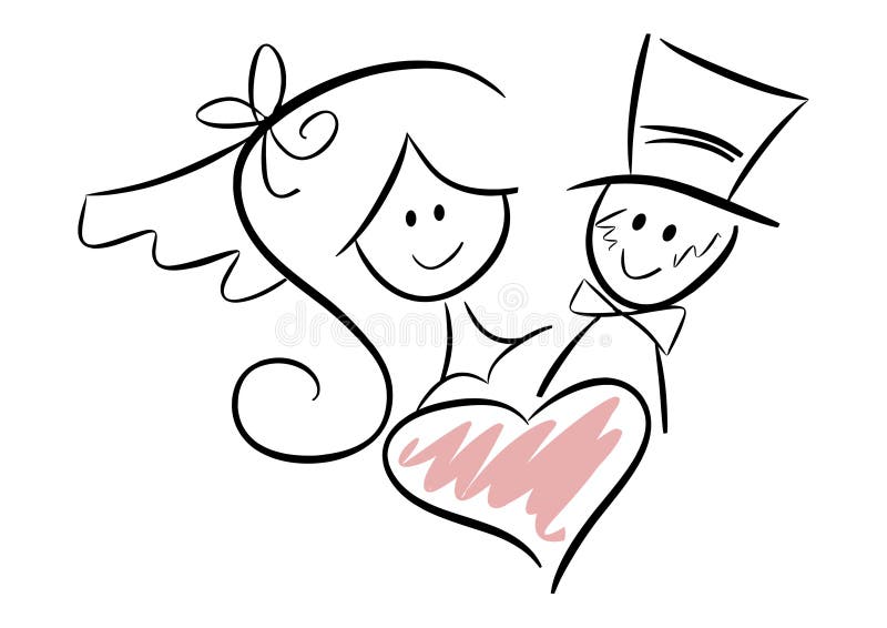 Couples De Mariage Illustration De Vecteur Illustration Du Contour