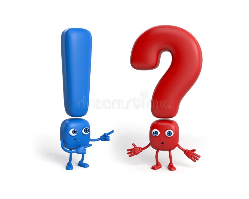 Couples De Point D'interrogation Et De Point D'exclamation Illustration ...