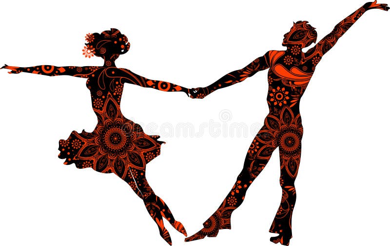 Couples de salle de bal illustration stock. Illustration du décoration ...