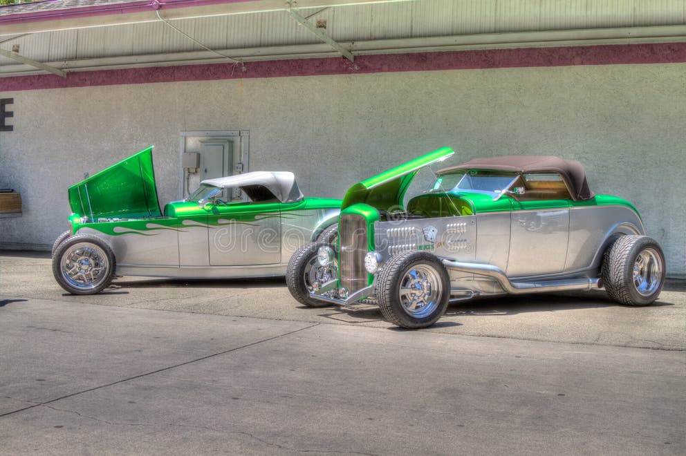 Couples Des Hot Rod De Deux Faits Dans HDR Photo éditorial - Image du ...