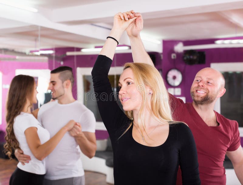 Couples Enjoying of Partner Dance Stock Photo - Image of ballroom ...