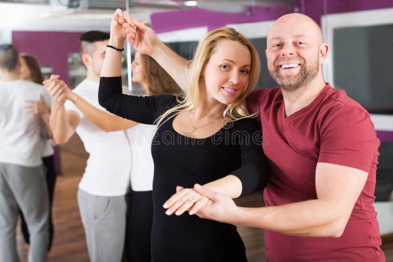 Couples Enjoying of Partner Dance Stock Photo - Image of healthy ...