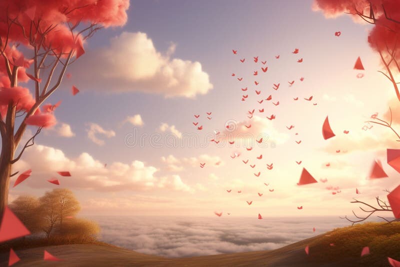 Couples Exchanging Heartfelt Letters and Stock Illustration ...