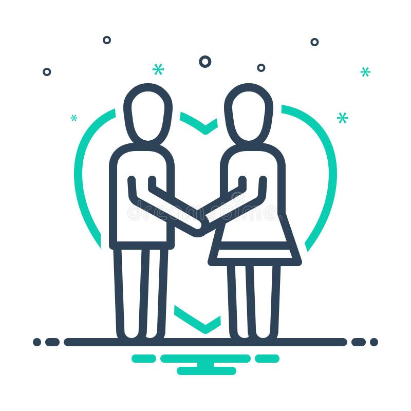 Mix Icon for Couples, Love and Dating Stock Vector - Illustration of ...