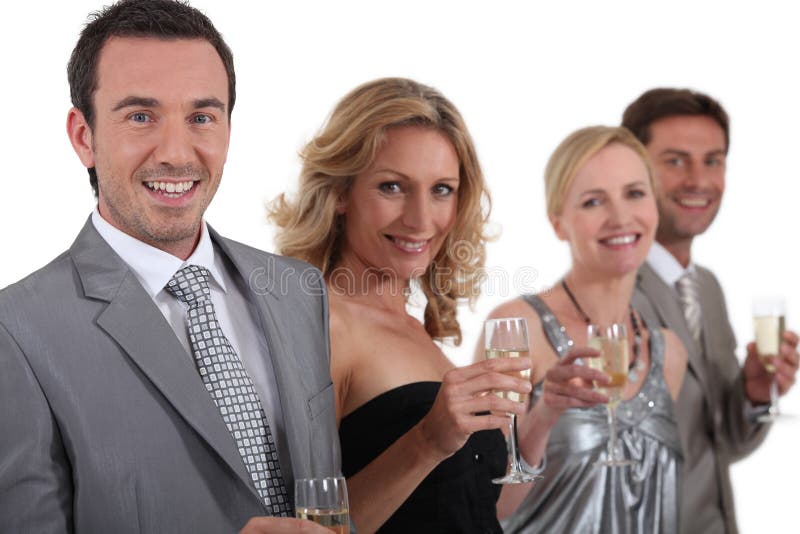 Champagne Trio stock photo. Image of dress, smile, woman - 760326