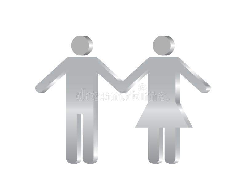 Couples symbol 3d stock vector. Illustration of symbol - 3810458