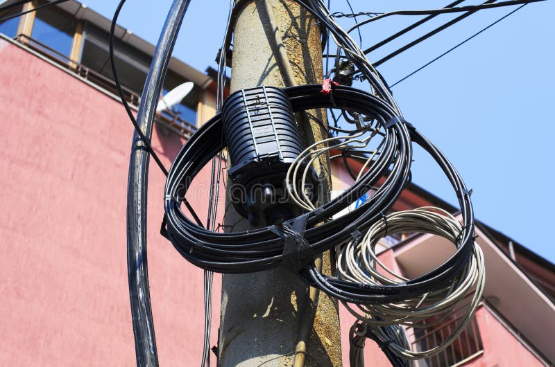 Coupling for Connecting Optical Communication Cables Stock Image ...