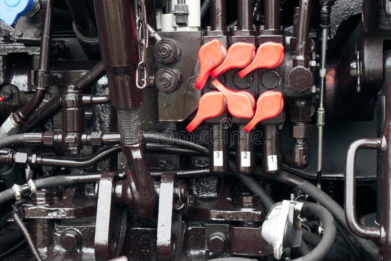 Coupling Device of a Modern Tractor Stock Photo - Image of pipe ...