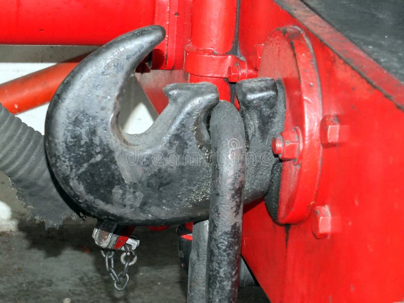 Railway Coupling Hook On Train - Old Steel Hook Stock Photo - Image of ...