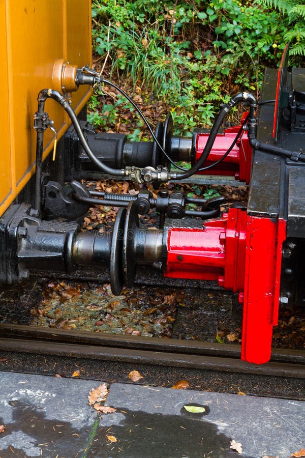 Train Coupling On Narrow Gauge Carriages Stock Image - Image of ...