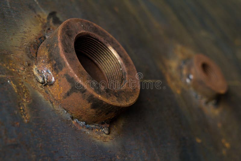 Coupling Weld for Pressure Vessel Fabrication Stock Image - Image of ...