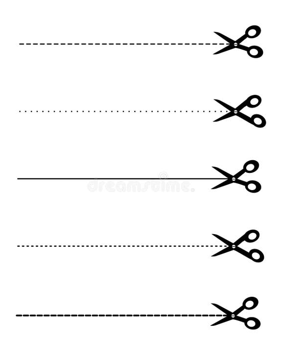 Coupon border / line stock vector. Illustration of purchase - 12215073