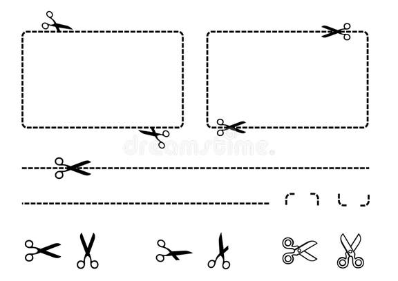 Coupon border set stock vector. Illustration of coupon - 52804245