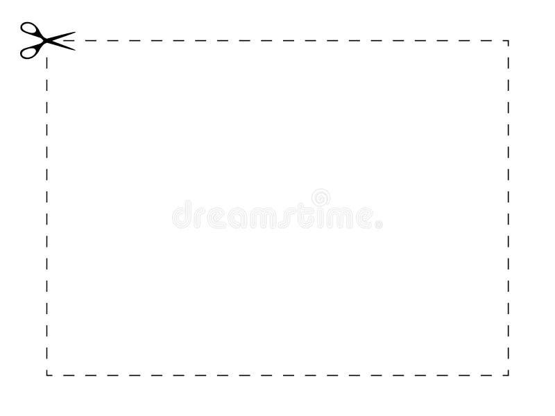 Coupon dotted cut line. stock vector. Illustration of boundary - 173600059