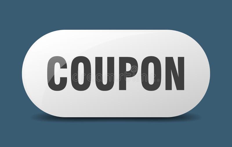 Coupon Button. Sticker. Banner. Rounded Glass Sign Stock Vector ...
