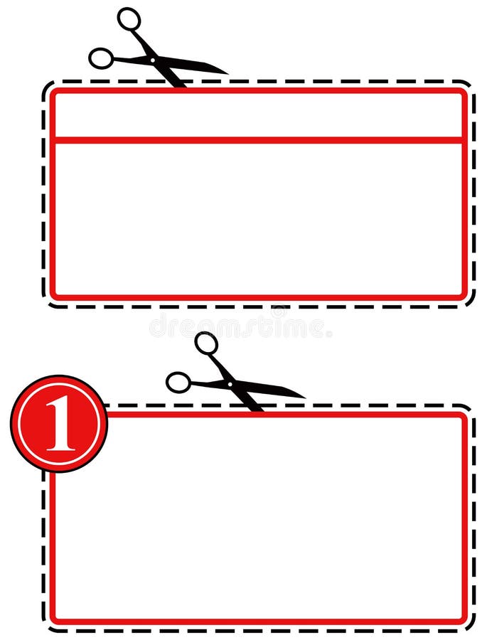 Coupon cut-out stock vector. Illustration of symbol, entry - 26395468