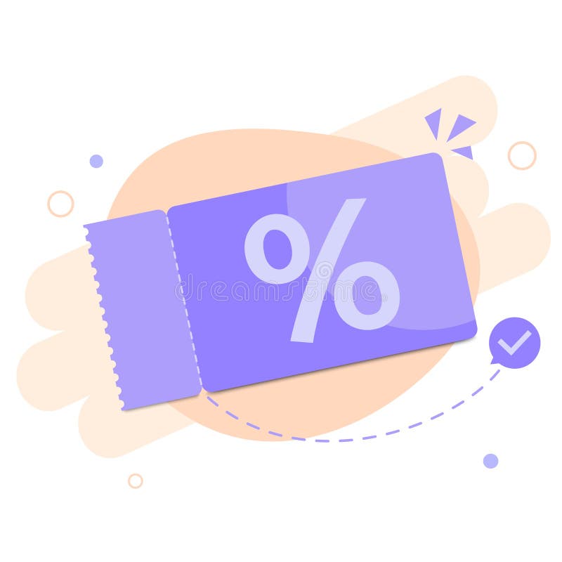 Coupon Discount Flat Design Vector Template. Gift Voucher Stock Vector ...