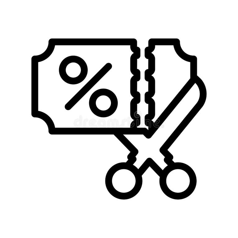 Coupon discount icon stock vector. Illustration of refund - 376868668