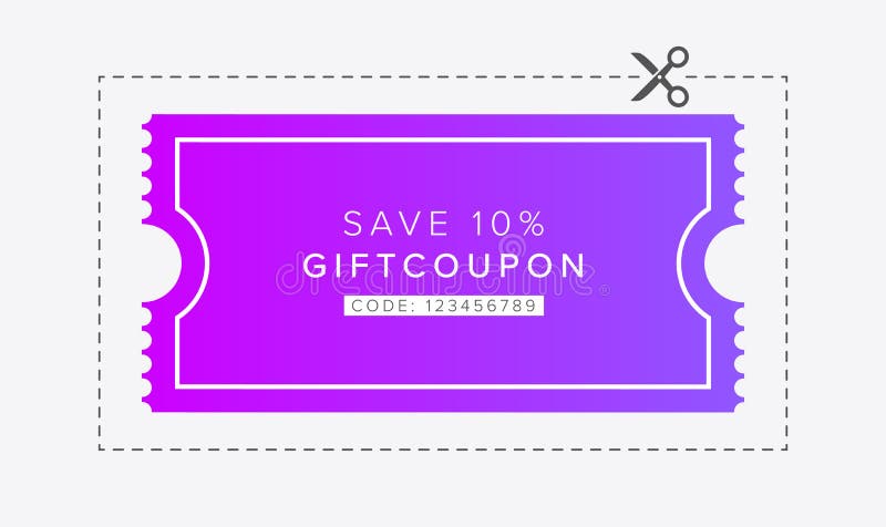 Coupon Discount. Vector Gift Voucher. Stock Vector - Illustration of ...