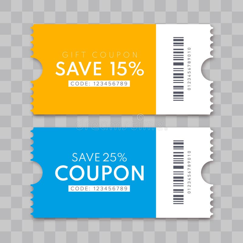 Coupon Discount. Vector Gift Voucher. Stock Vector - Illustration of ...