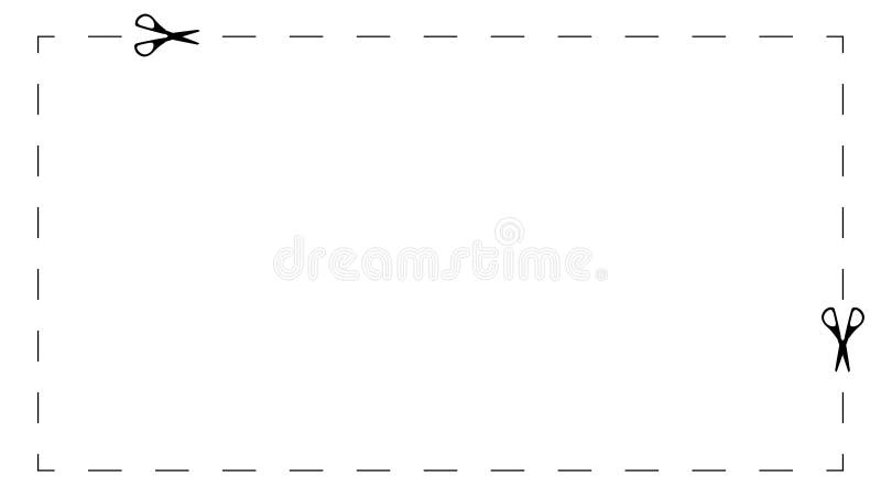Coupon dotted cut line. stock vector. Illustration of boundary - 173600059