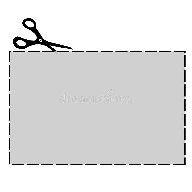 A Coupon with a Dotted Line for Cutting Stock Vector - Illustration of ...