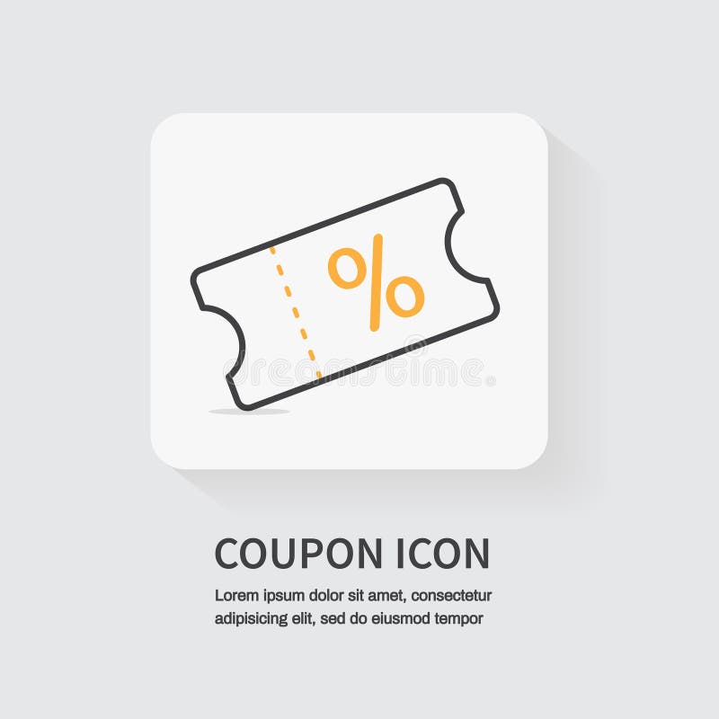 Coupon Icon. Coupon Discount Promotion Sale. Vector Illustration Stock ...
