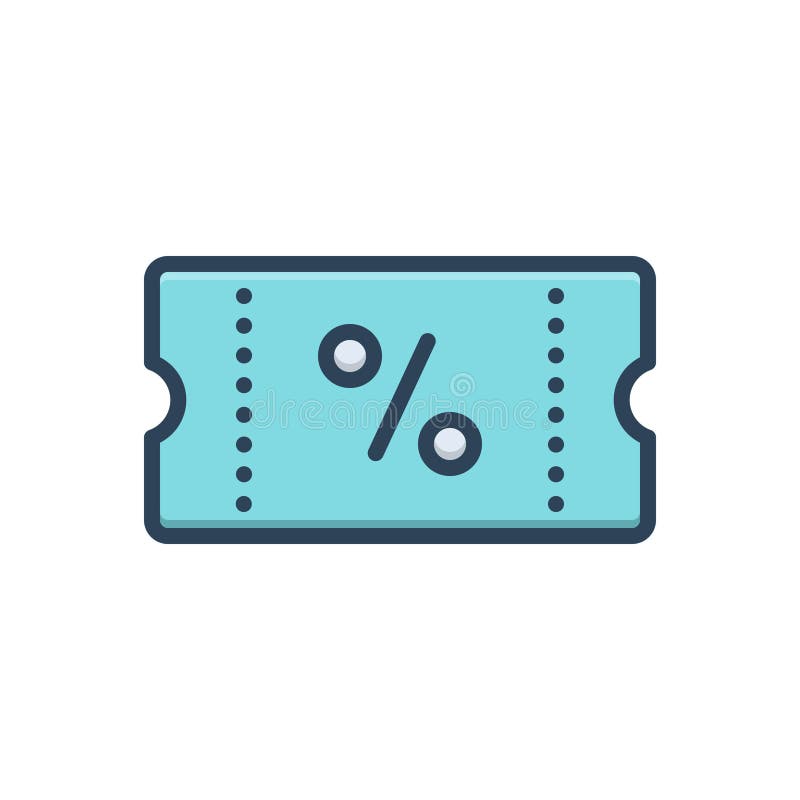 Color Illustration Icon for Coupon, Talon and Entry Stock Vector ...