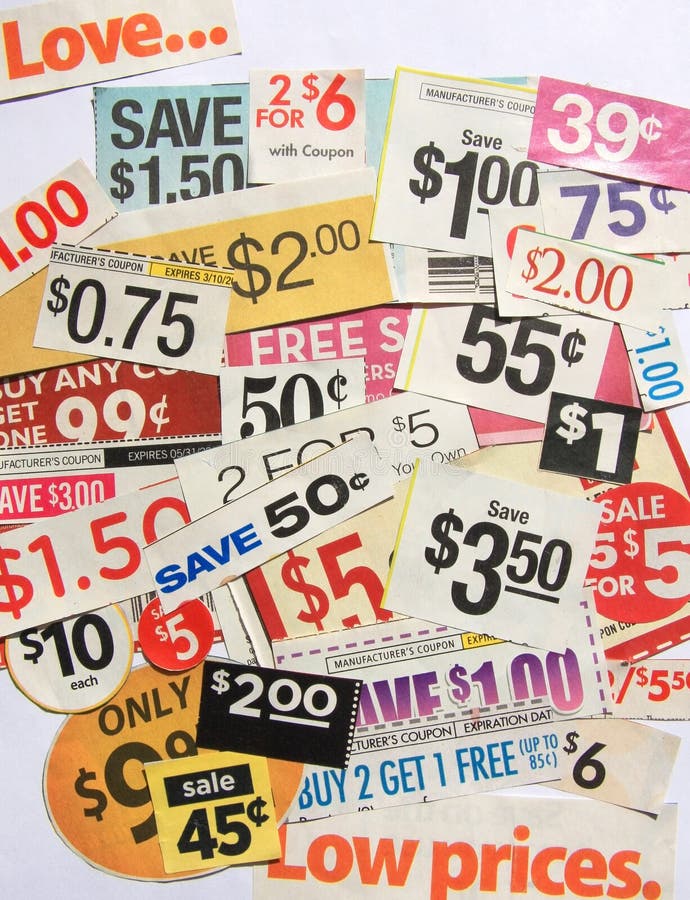 Some coupon offers stock photo. Image of great, newspaper - 25264048