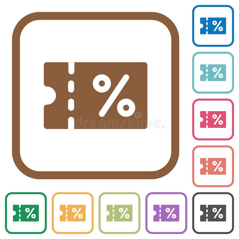 Coupon simple icons stock vector. Illustration of badge - 193129606