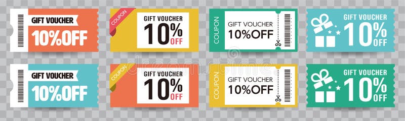 Coupon Ticket Card Element Template for Graphics Design. Vector ...
