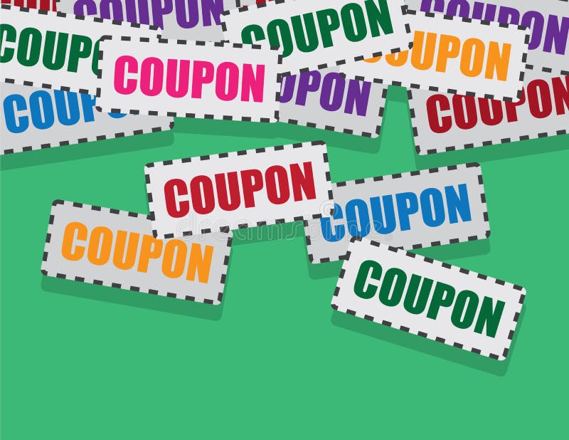 Coupons Falling stock vector. Illustration of dotted - 34628698