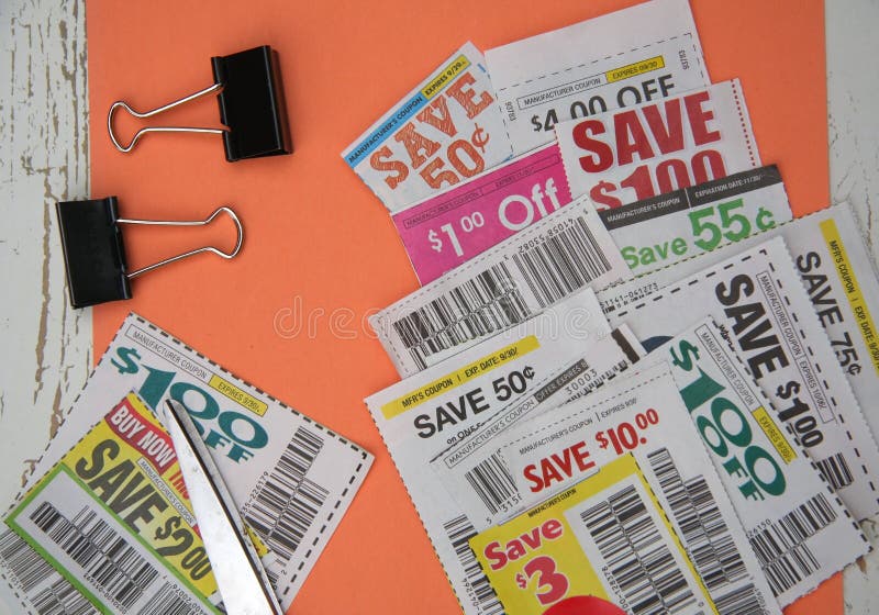 Clipping coupons stock image. Image of scissors, coupon - 1584693