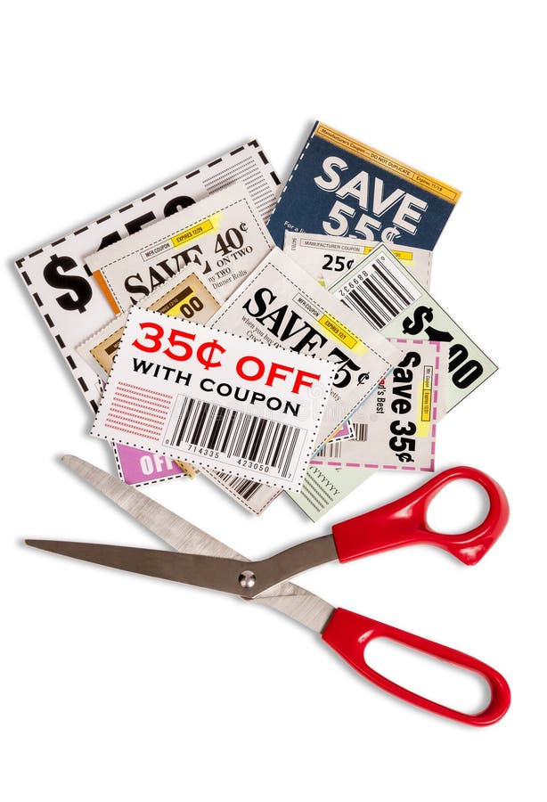Clipping coupons stock photo. Image of supermarket, food - 1584696