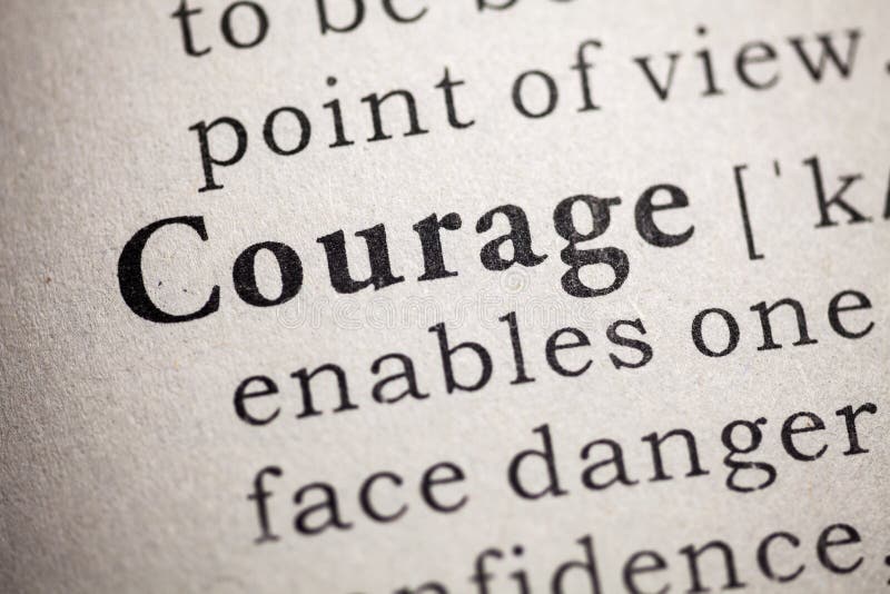 Definition of courage stock image. Image of dictionary - 153522395