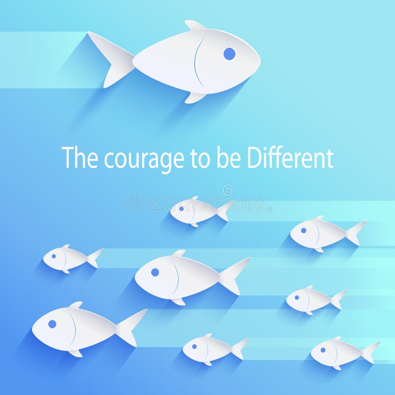 The Courage To Be Different Vector Illustration Stock Vector ...