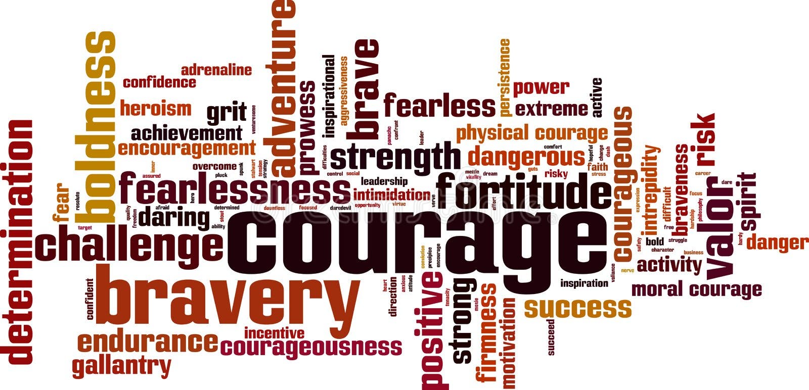 Courage word cloud stock vector. Illustration of courage - 162422583