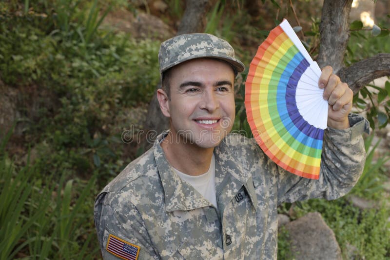 Courageous Army Soldier Standing for His Human Rights Stock Photo ...