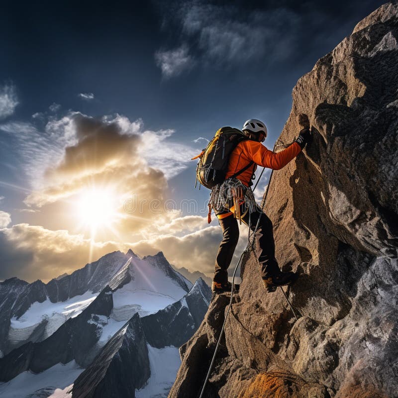 Courageous Climb stock image. Image of generated, sports - 291720197