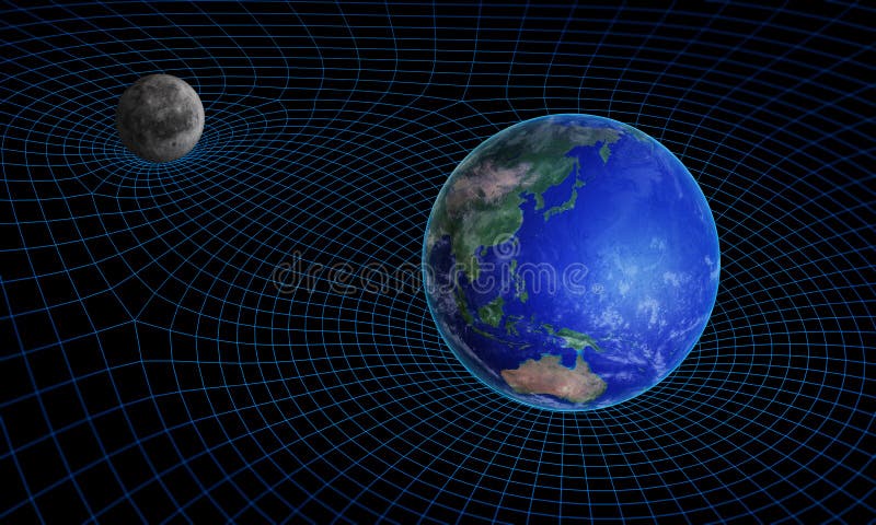 Courbure De Continuum D'espace-temps Illustration Stock - Illustration ...