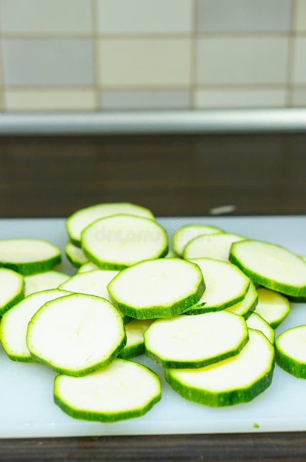 Courgette pieces stock image. Image of slices, natural - 69211703