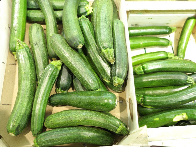 Courgette Verde Do Abobrinha No Supermercado Foto de Stock - Imagem de ...