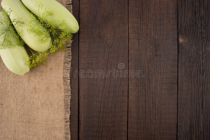 Courgettes on an Old Wooden Table. Stock Image - Image of nature, ripe ...